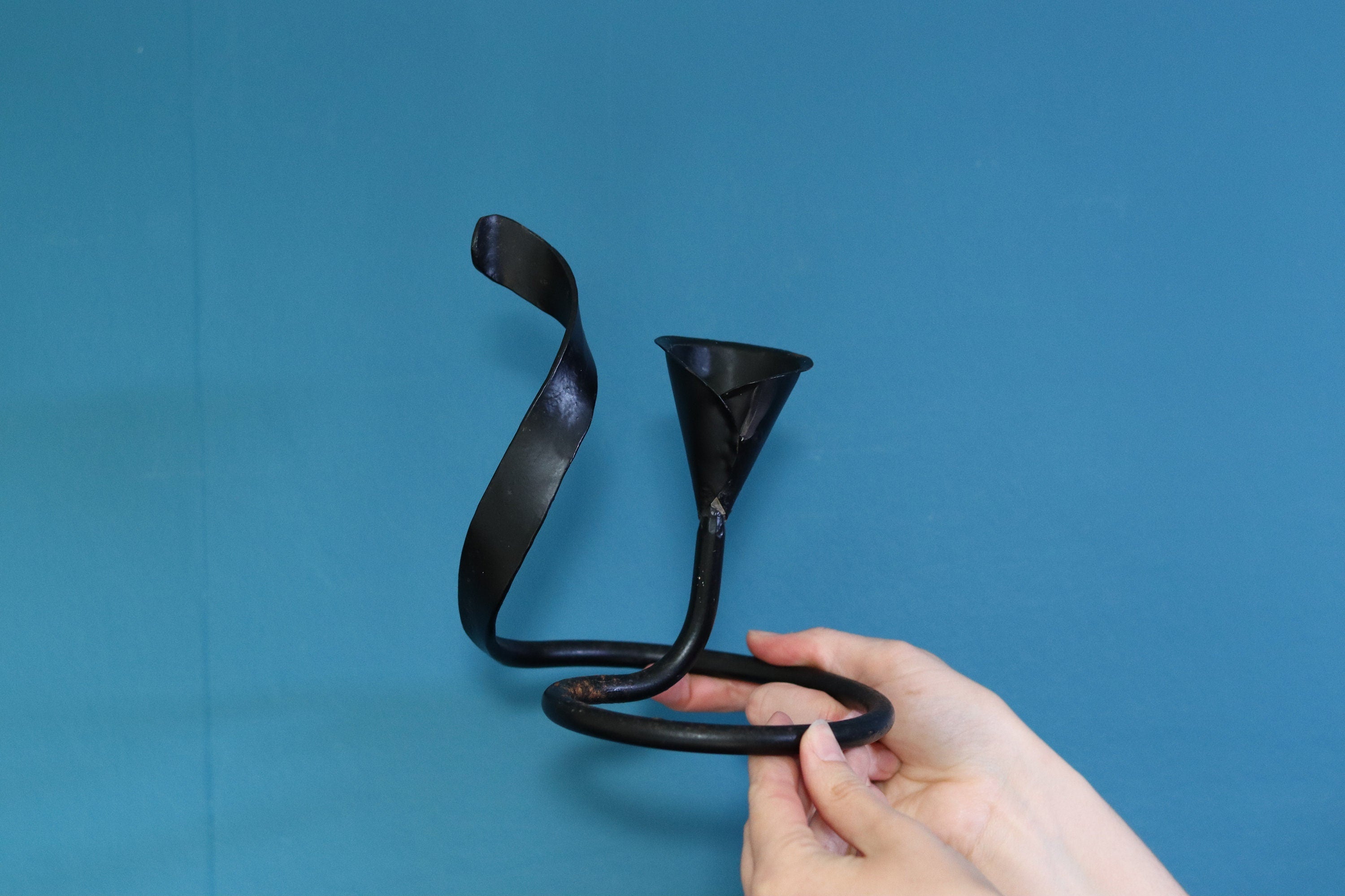 Vintage Metal Coasted Candleholder – Noah Ancienne